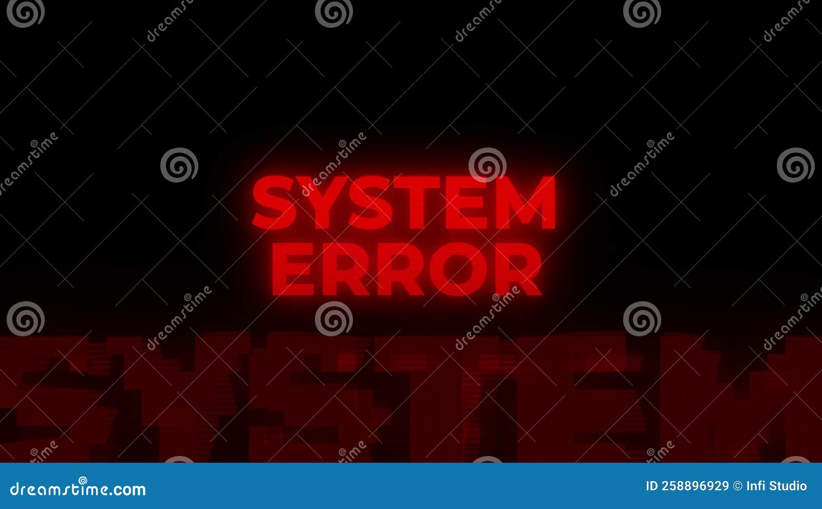 .System Error Red Warning Error Alert Computer Virus Alert Hacking Message with Glitch and Noise ...