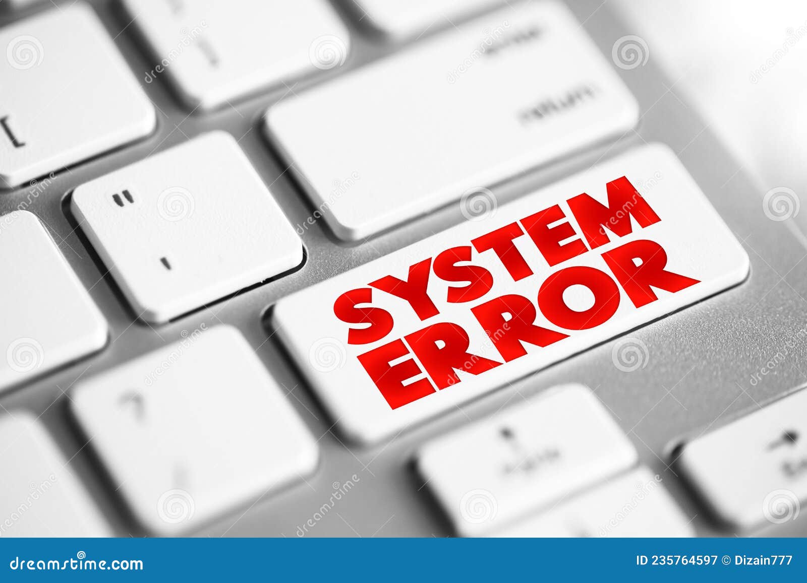 System Error Text Button on Keyboard, Concept Background Stock Image ...
