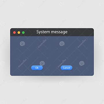 System Error Vector Icon Failure Pc Interface. Error Message Computer ...