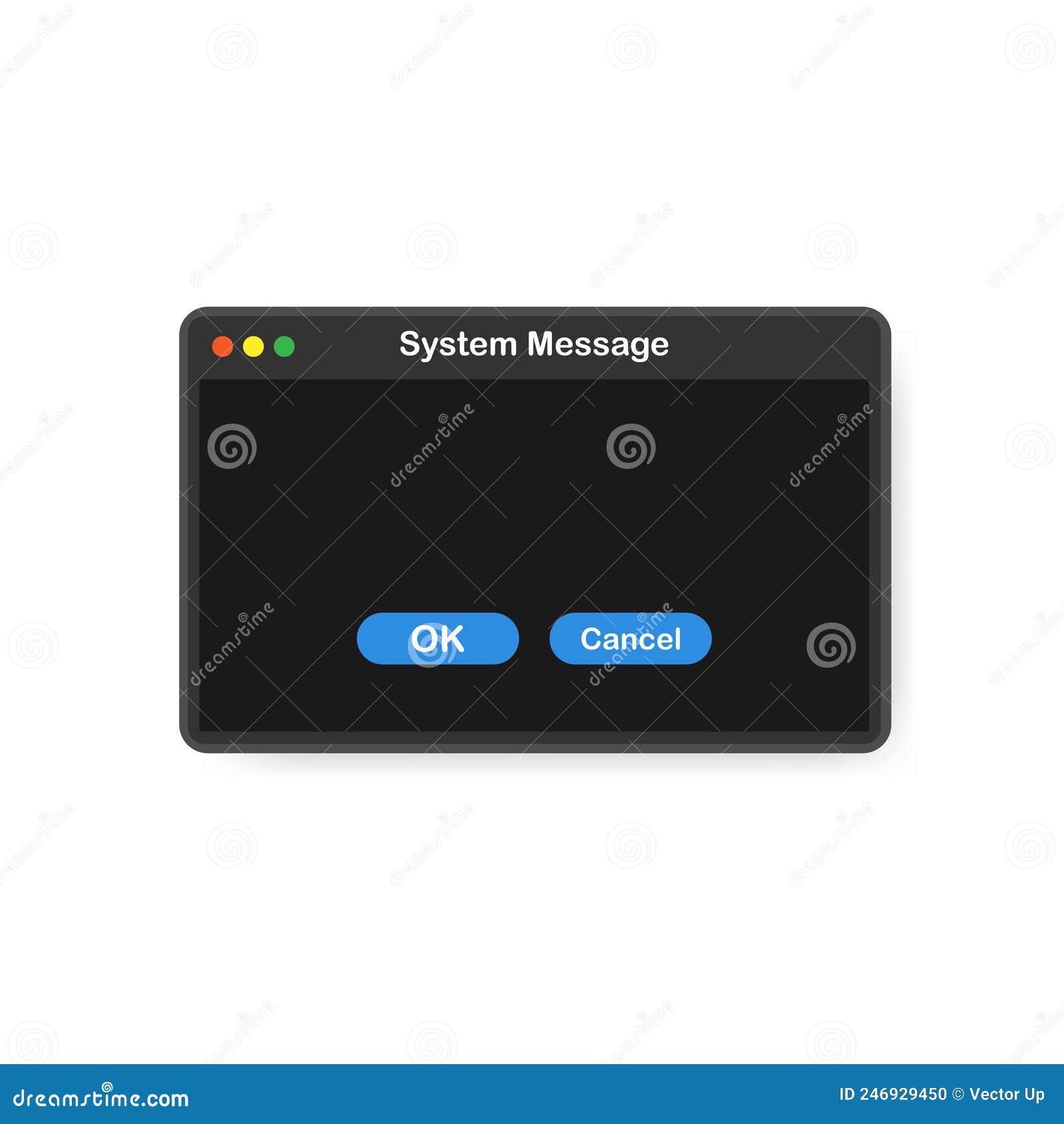 System Error Vector Icon Failure Pc Interface. Error Message Computer ...