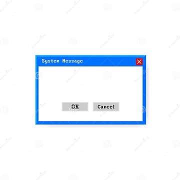 System Error Vector Icon Failure Pc Interface. Error Message Computer Window Alert Popup Stock ...