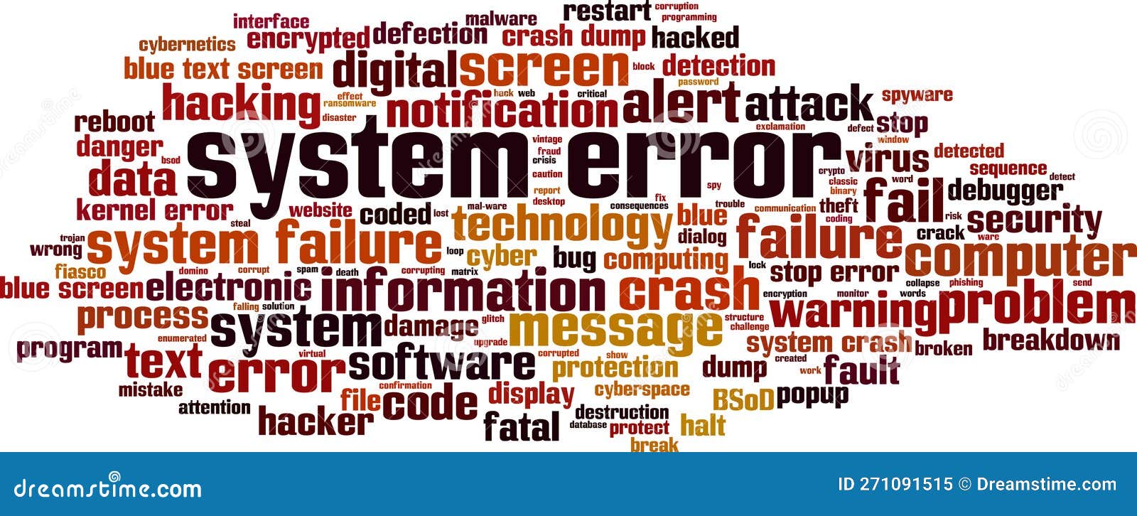 System error word cloud stock vector. Illustration of bsod - 271091515