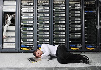 System Fail Situation in Network Server Room Stock Photo - Image of ...