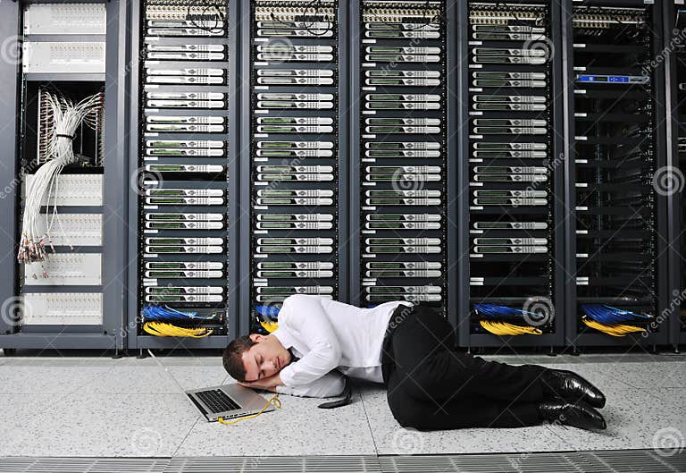 System Fail Situation in Network Server Room Stock Photo - Image of ...
