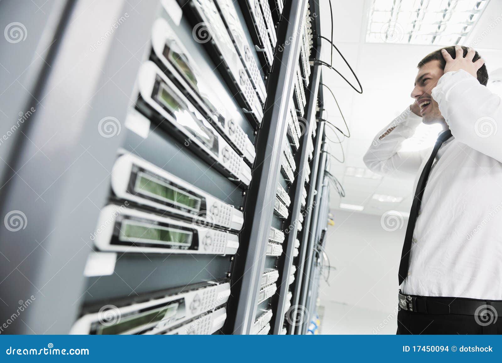 System Fail Situation in Network Server Room Stock Photo - Image of ...