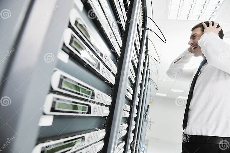 System Fail Situation in Network Server Room Stock Photo - Image of ...