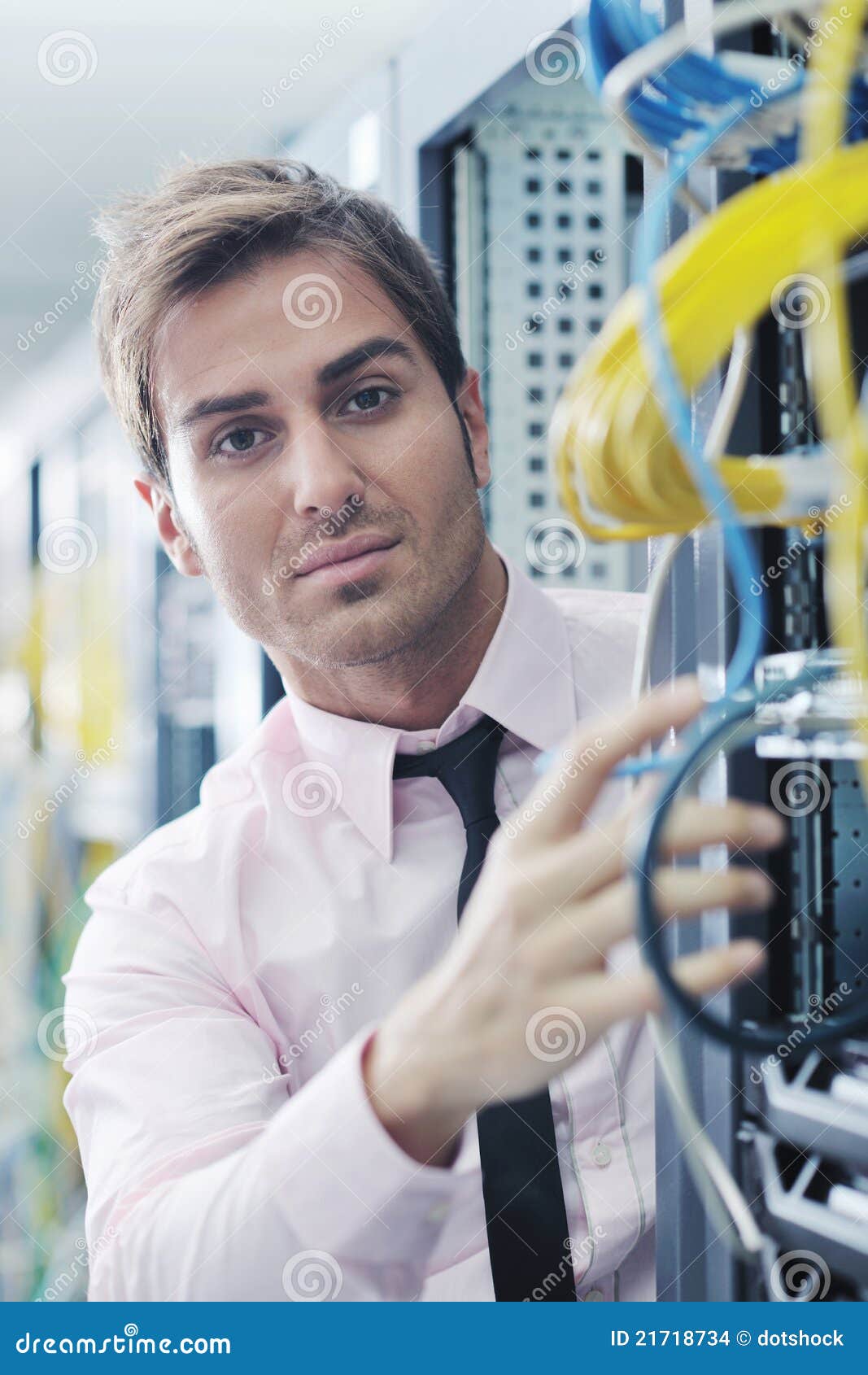 System Fail Situation in Network Server Room Stock Photo - Image of ...