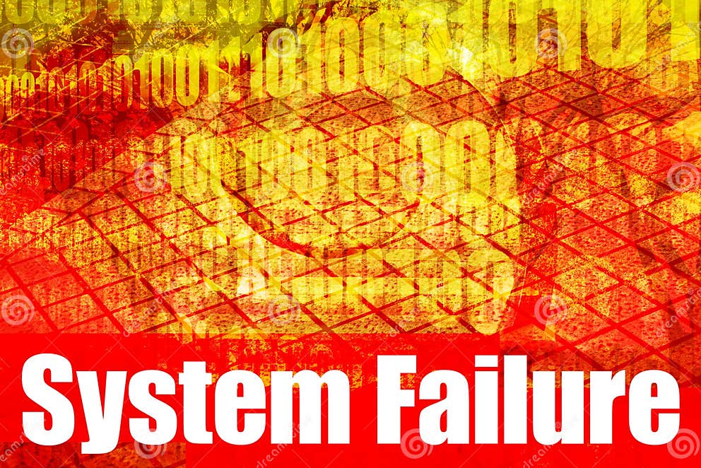 System Failure Alert Warning Message Stock Illustration - Illustration ...