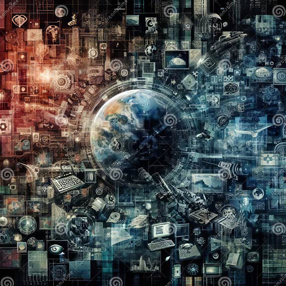 System Failure a Distorted Glitchy Matrix Code Effect with a Dar Stock ...