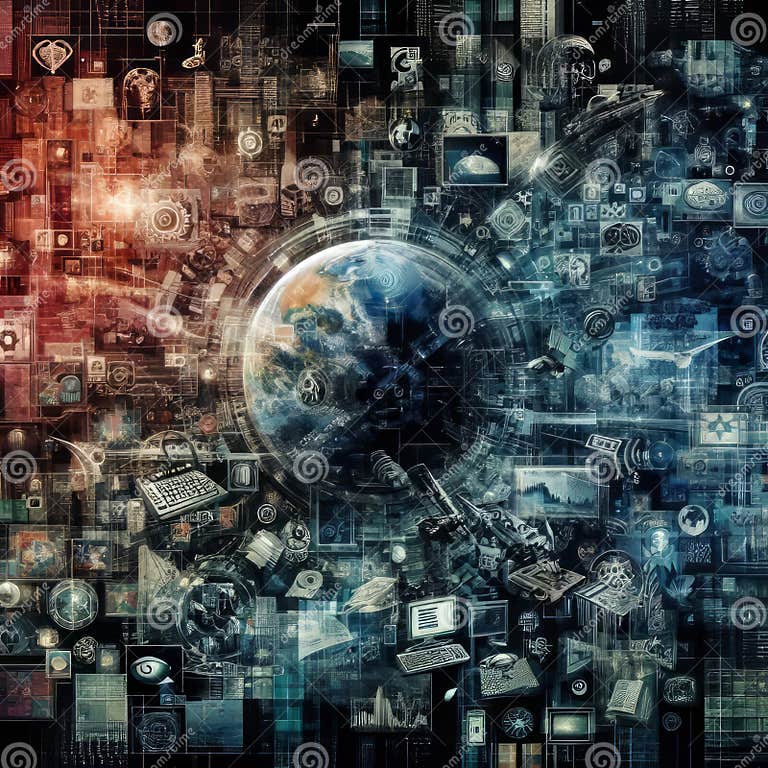 System Failure a Distorted Glitchy Matrix Code Effect with a Dar Stock ...