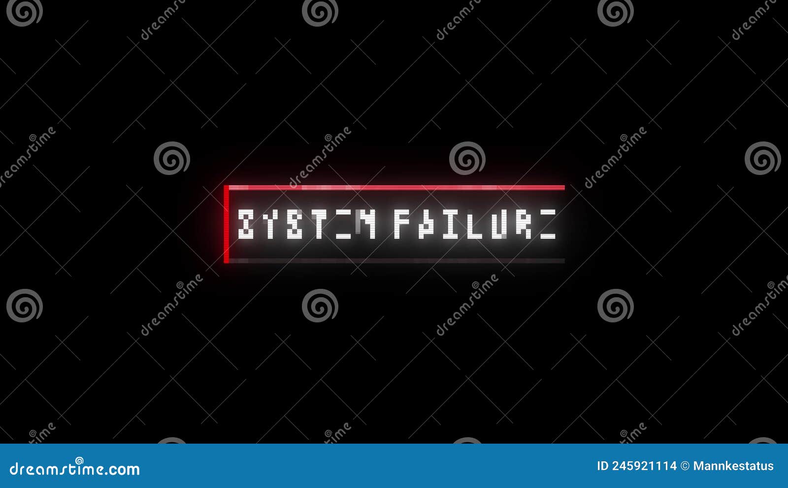 System Failure Warning with Glitch Text Effect Stock Footage - Video of ...