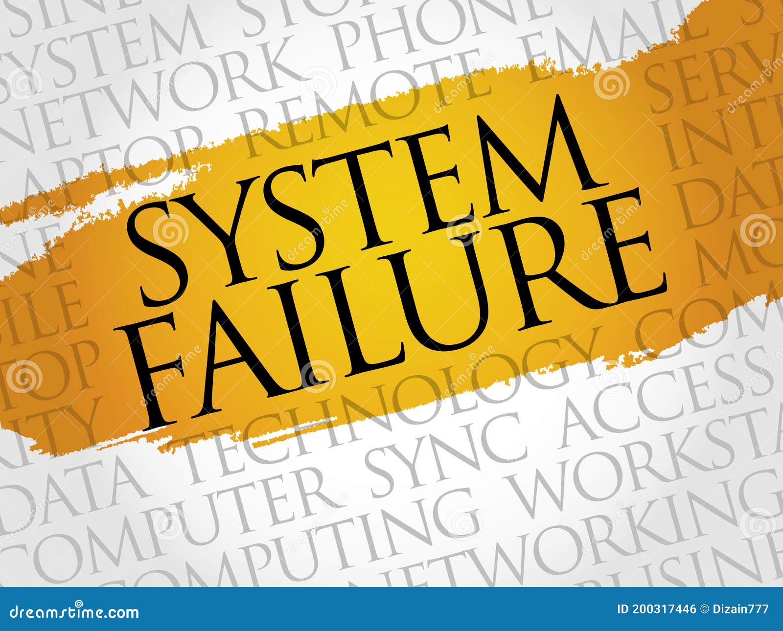 System Failure word cloud stock illustration. Illustration of concept ...