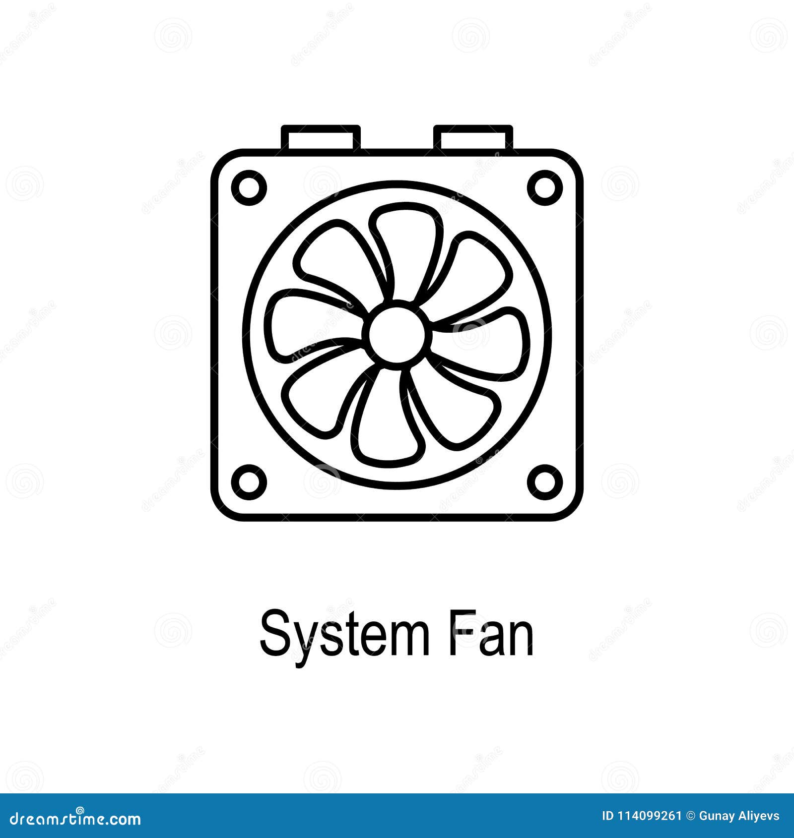 System Fan Icon. Element of Computer Part for Mobile Concept and Web ...