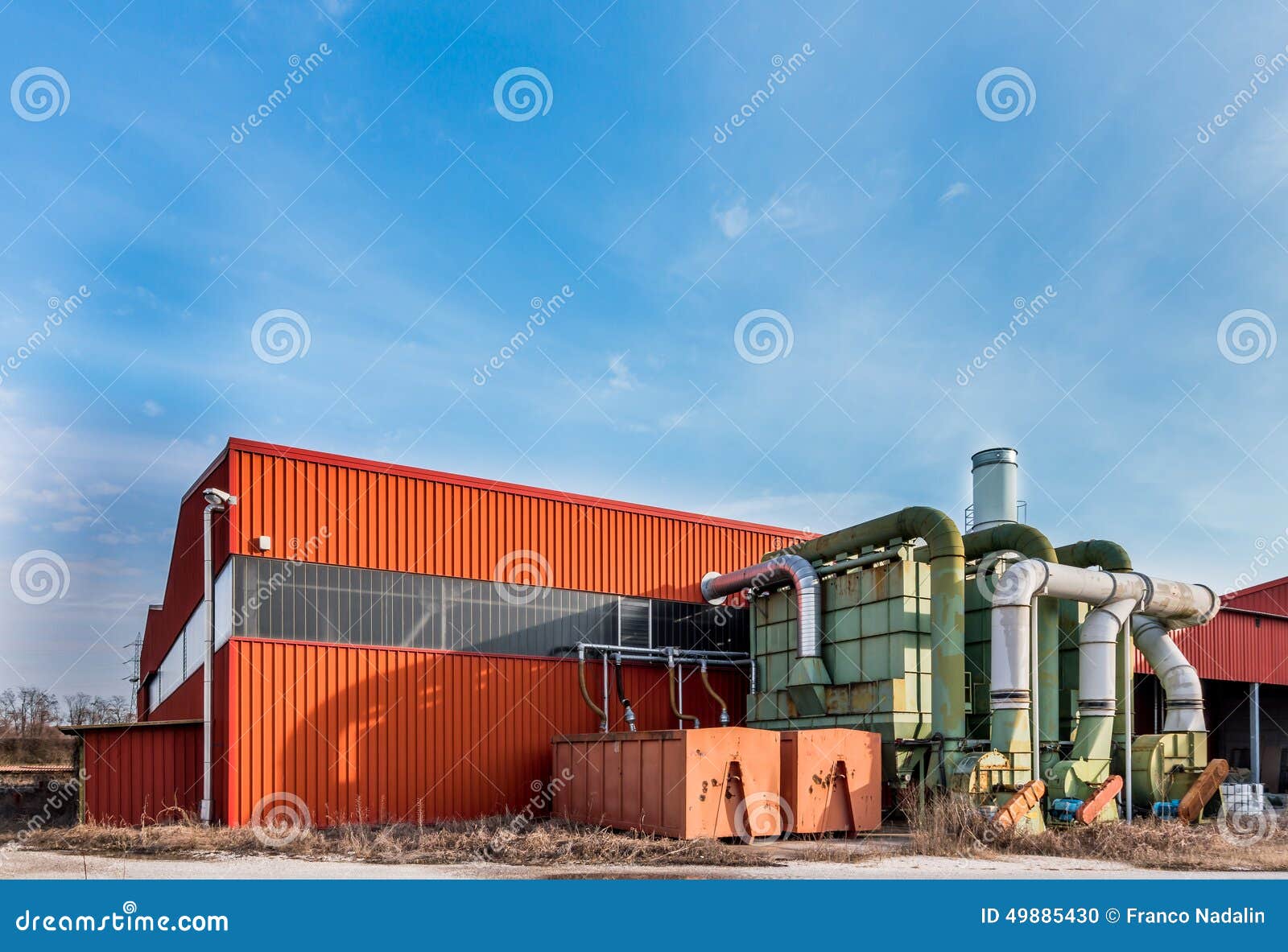 System of Filtration of a Factory Stock Photo - Image of climate ...