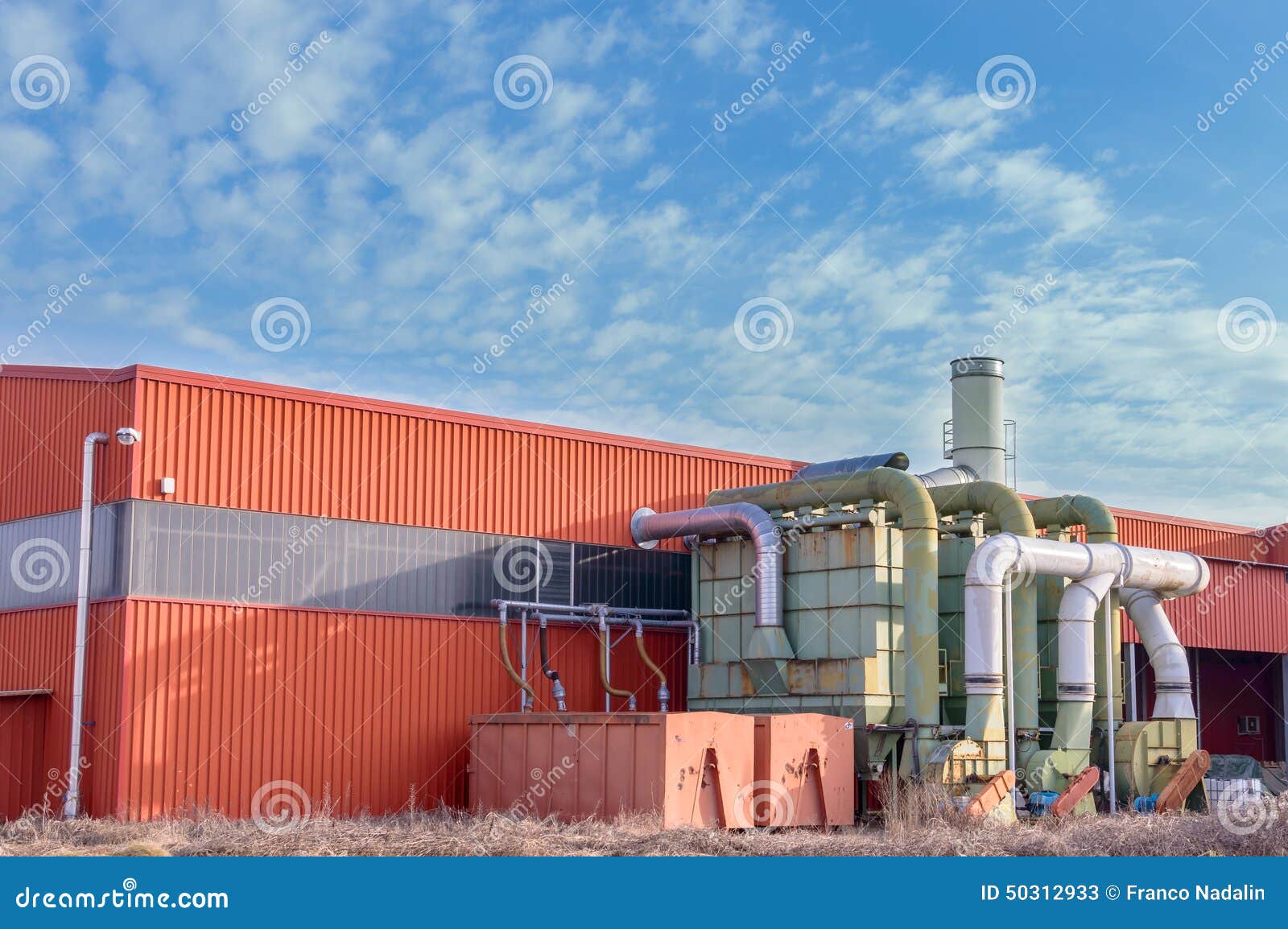 System of Filtration of a Factory Stock Image - Image of filtering ...