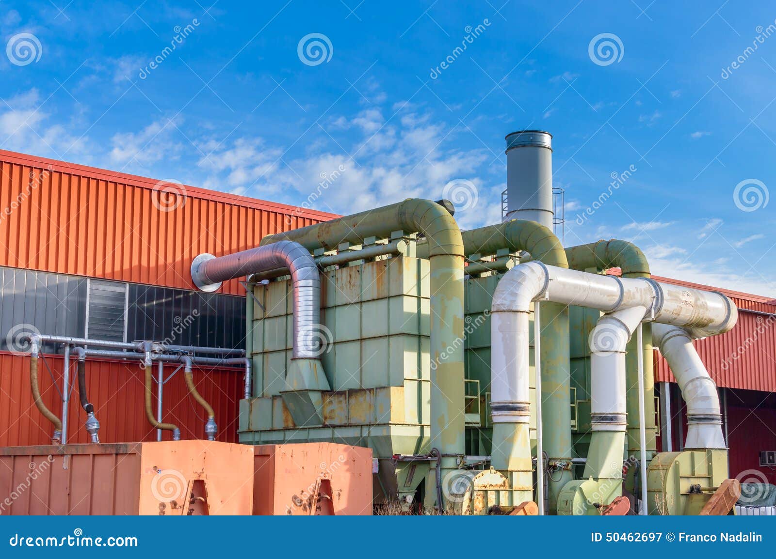 System of Filtration of a Factory Stock Image - Image of aering ...