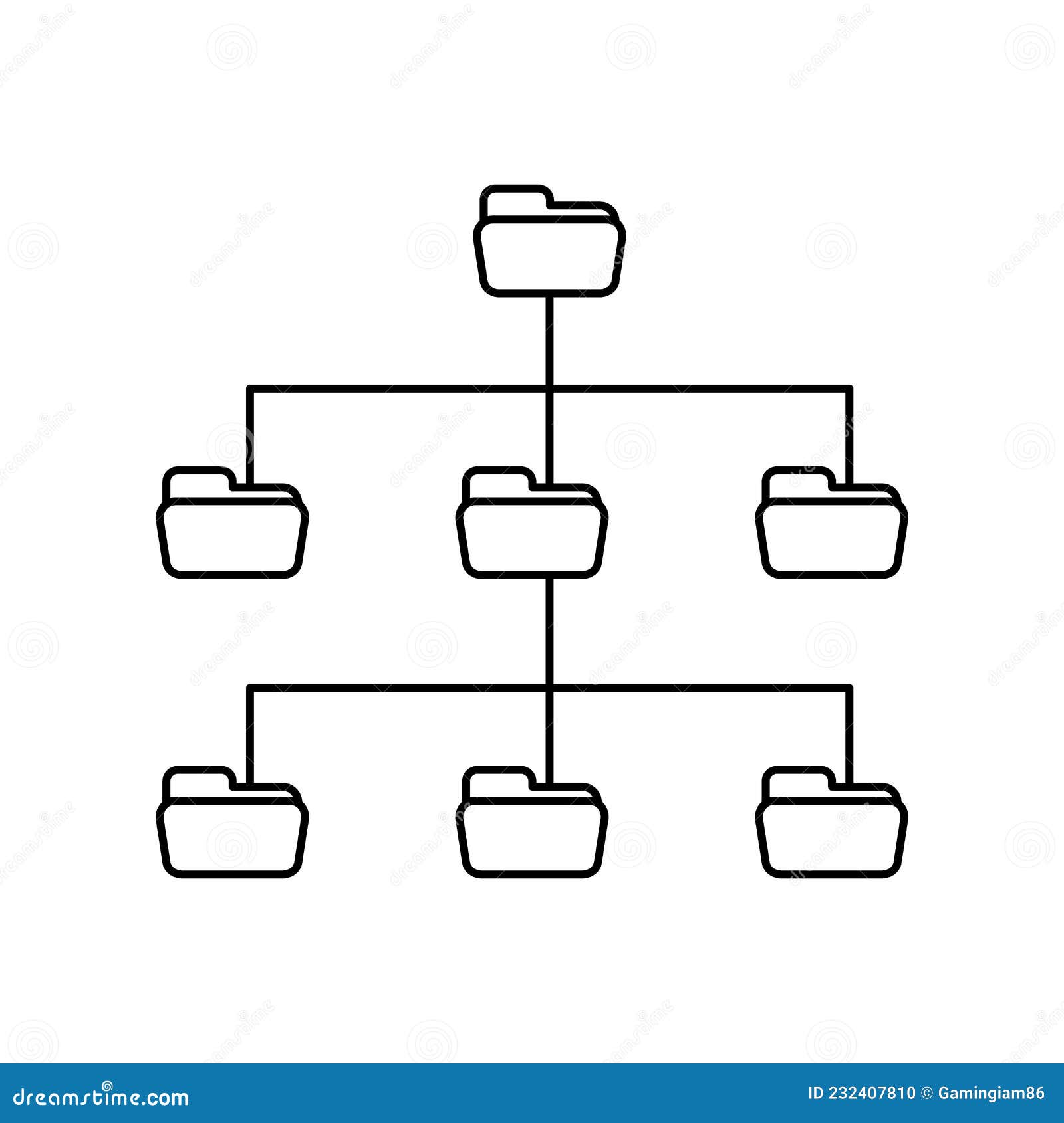System Folder Directory Files Icon Stock Vector - Illustration of ...