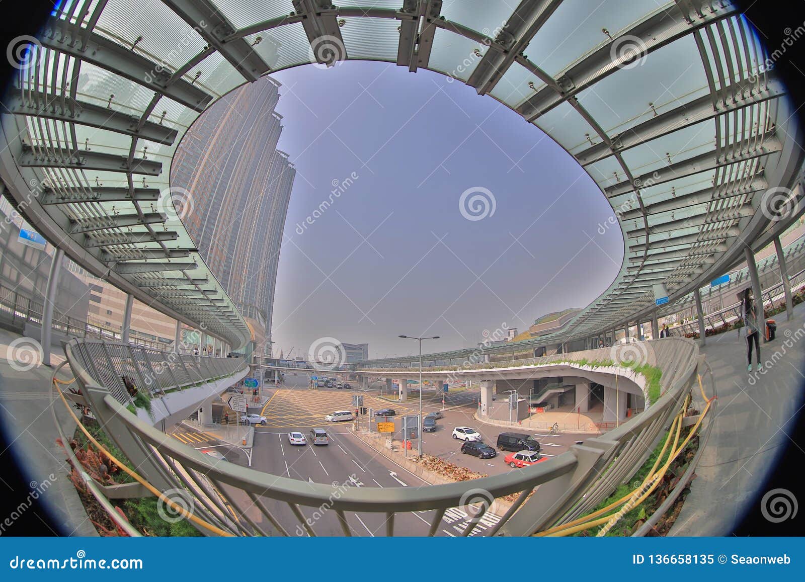 The System of Footbridge Link at Staion Editorial Image - Image of ...