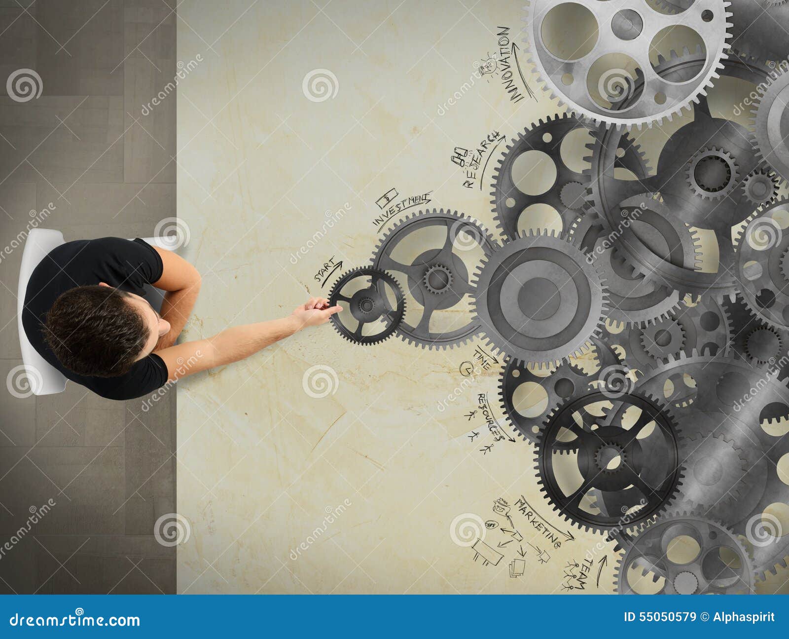 System gear stock image. Image of energy, clockwork, mechanism - 55050579