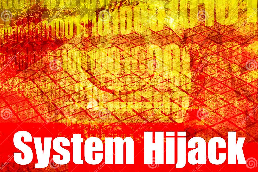 System Hijack Alert Warning Message Stock Illustration - Illustration ...