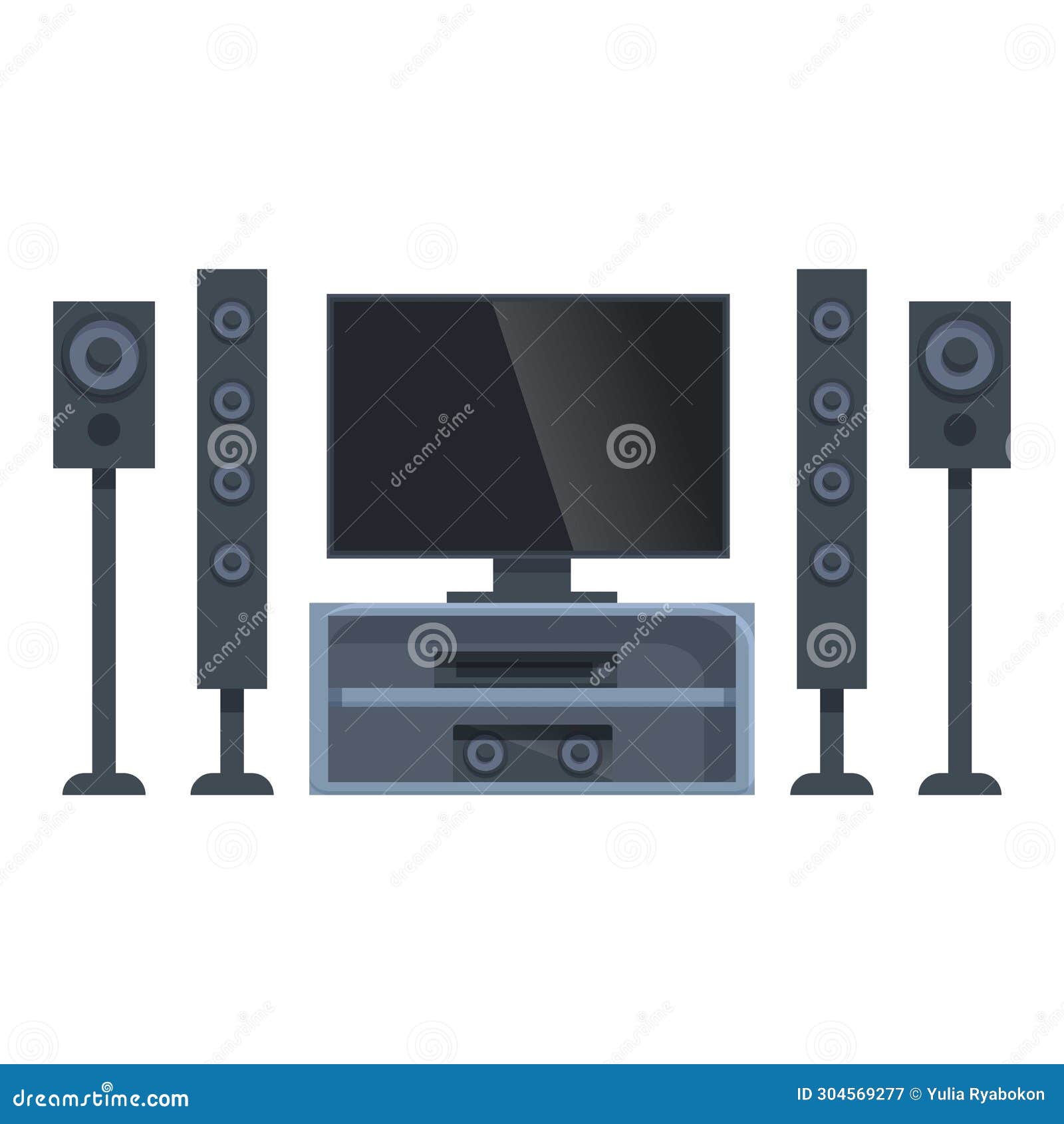 System Home Theater Icon Cartoon Vector. Visual Screen Stock Vector ...