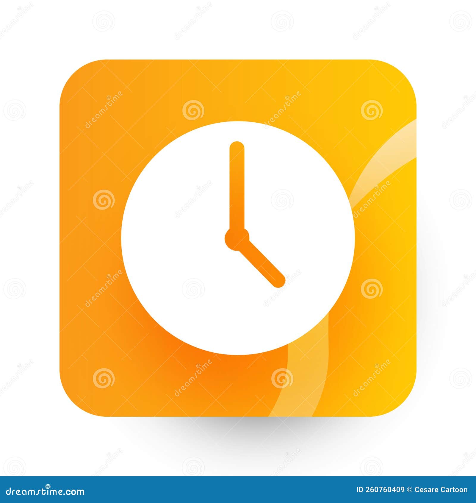 Cartoon button clock stock vector. Illustration of design - 260760409