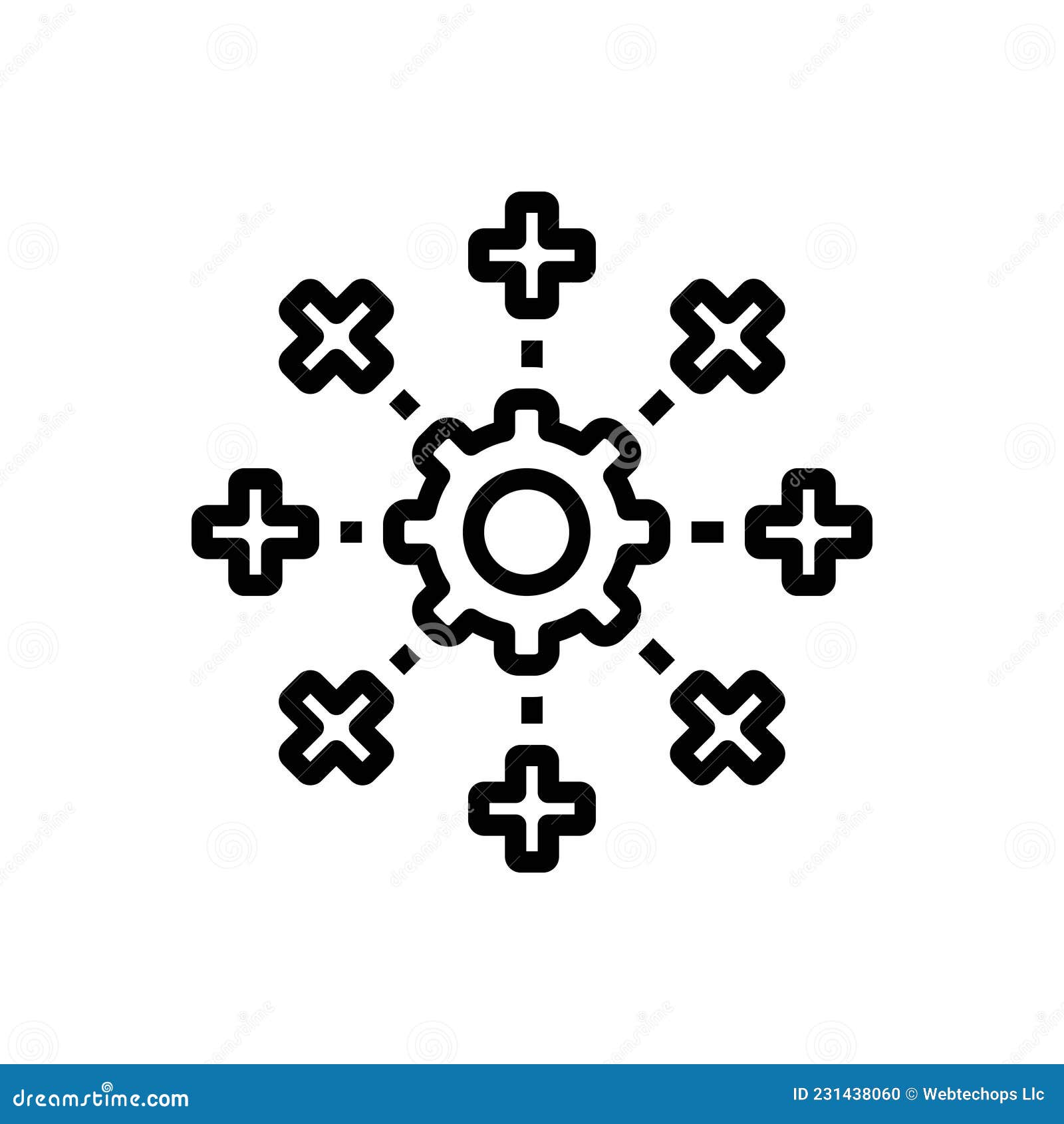 Black Line Icon for System, Mainframe and Network Stock Vector ...