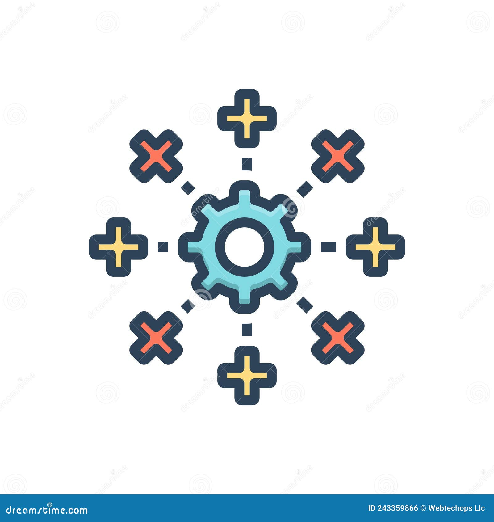 Color Illustration Icon for System, Mainframe and Network Stock Vector ...