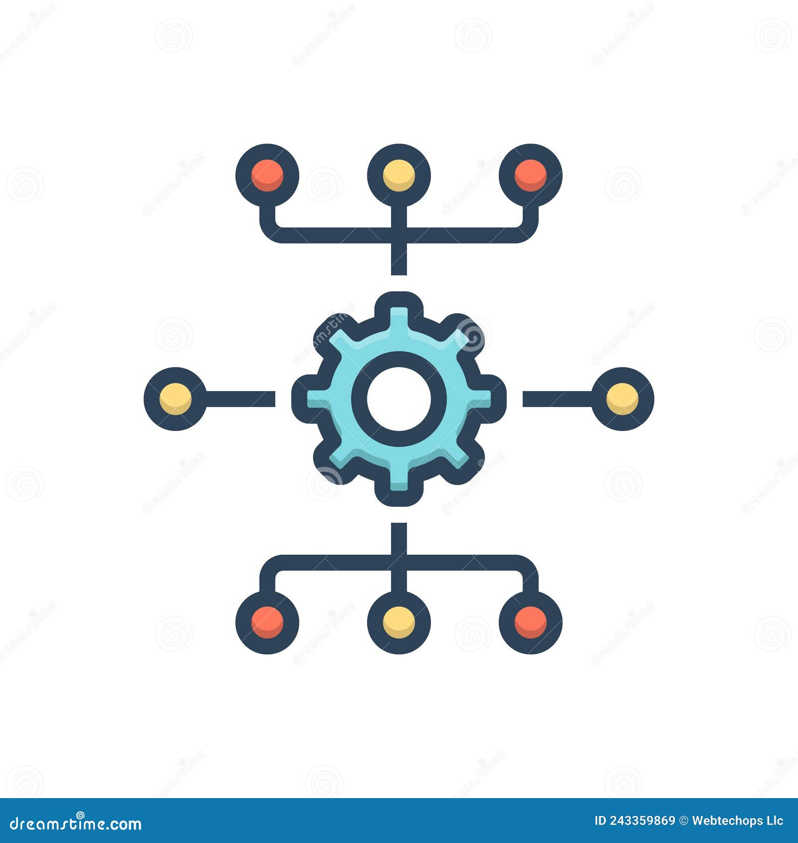 Color Illustration Icon for System, Mainframe and Server Stock Vector ...