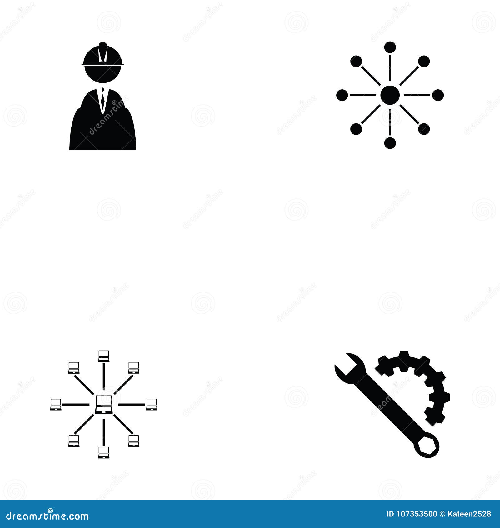 System icon set stock vector. Illustration of control - 107353500