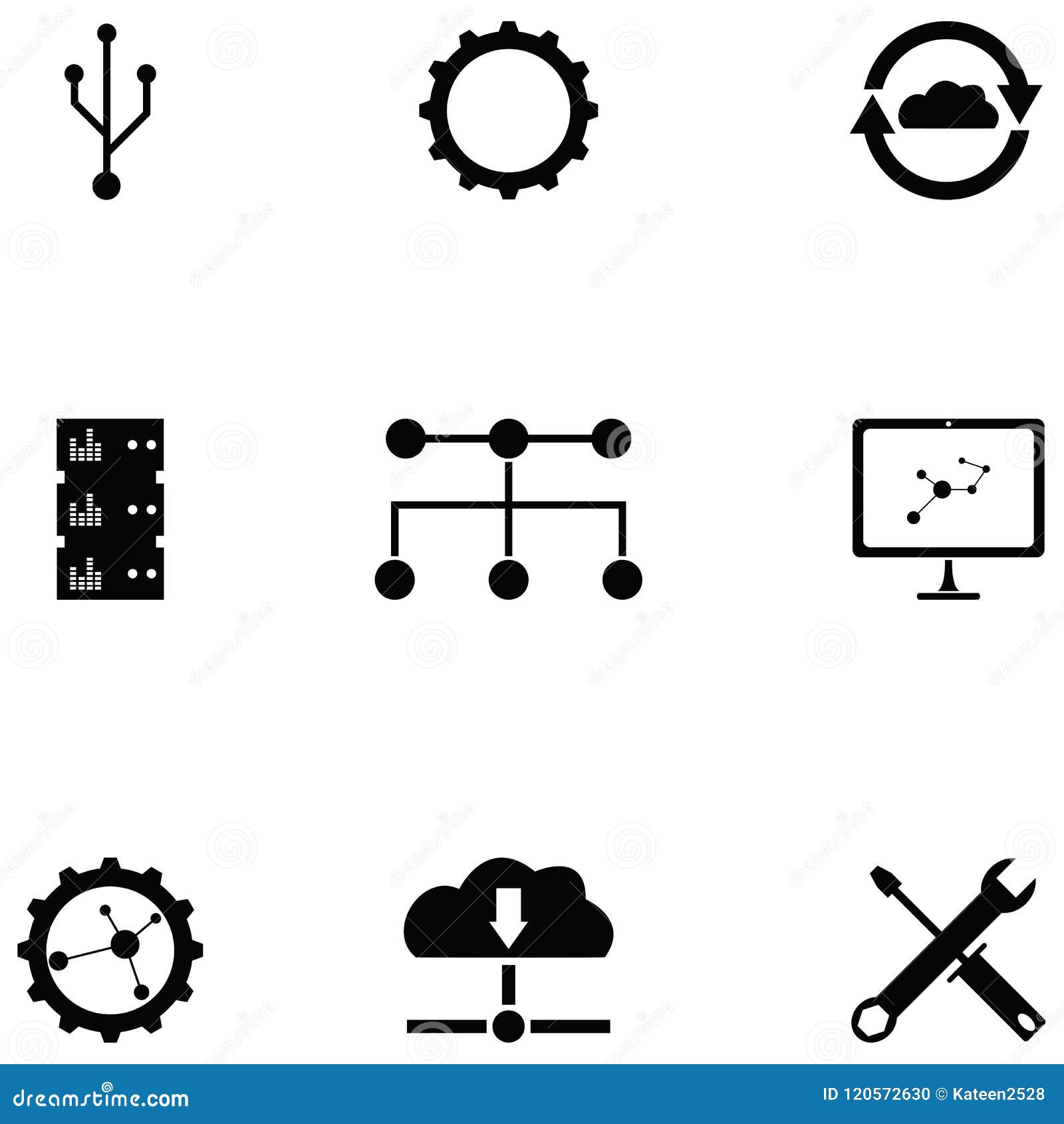 System icon set stock vector. Illustration of graphic - 120572630