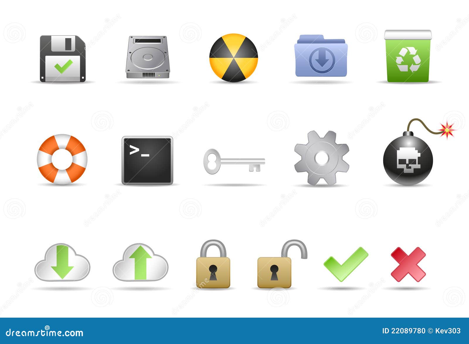 System Icons stock vector. Illustration of bomb, approve - 22089780