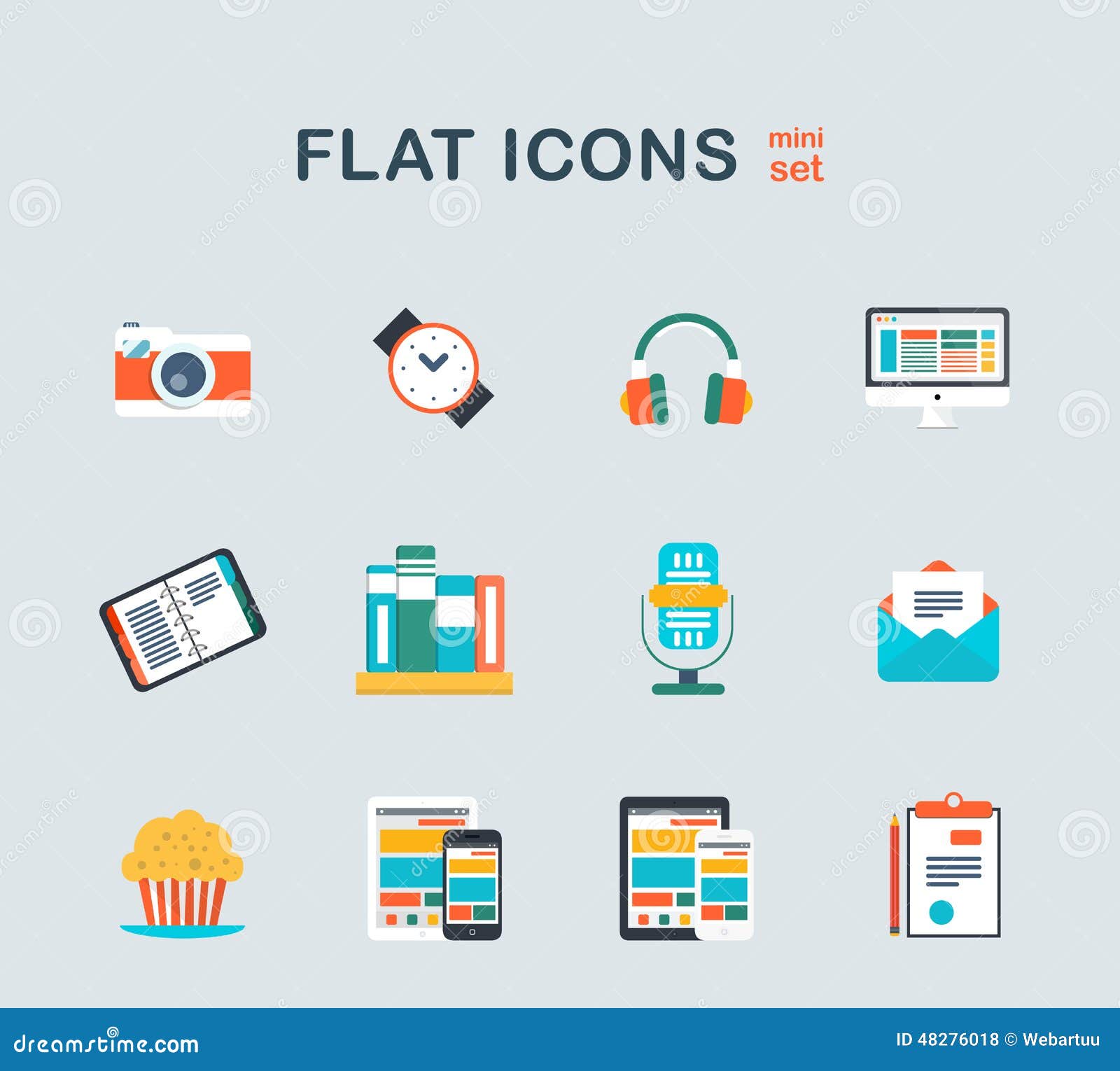 System Icons into Flat Style Stock Vector - Illustration of pencil ...