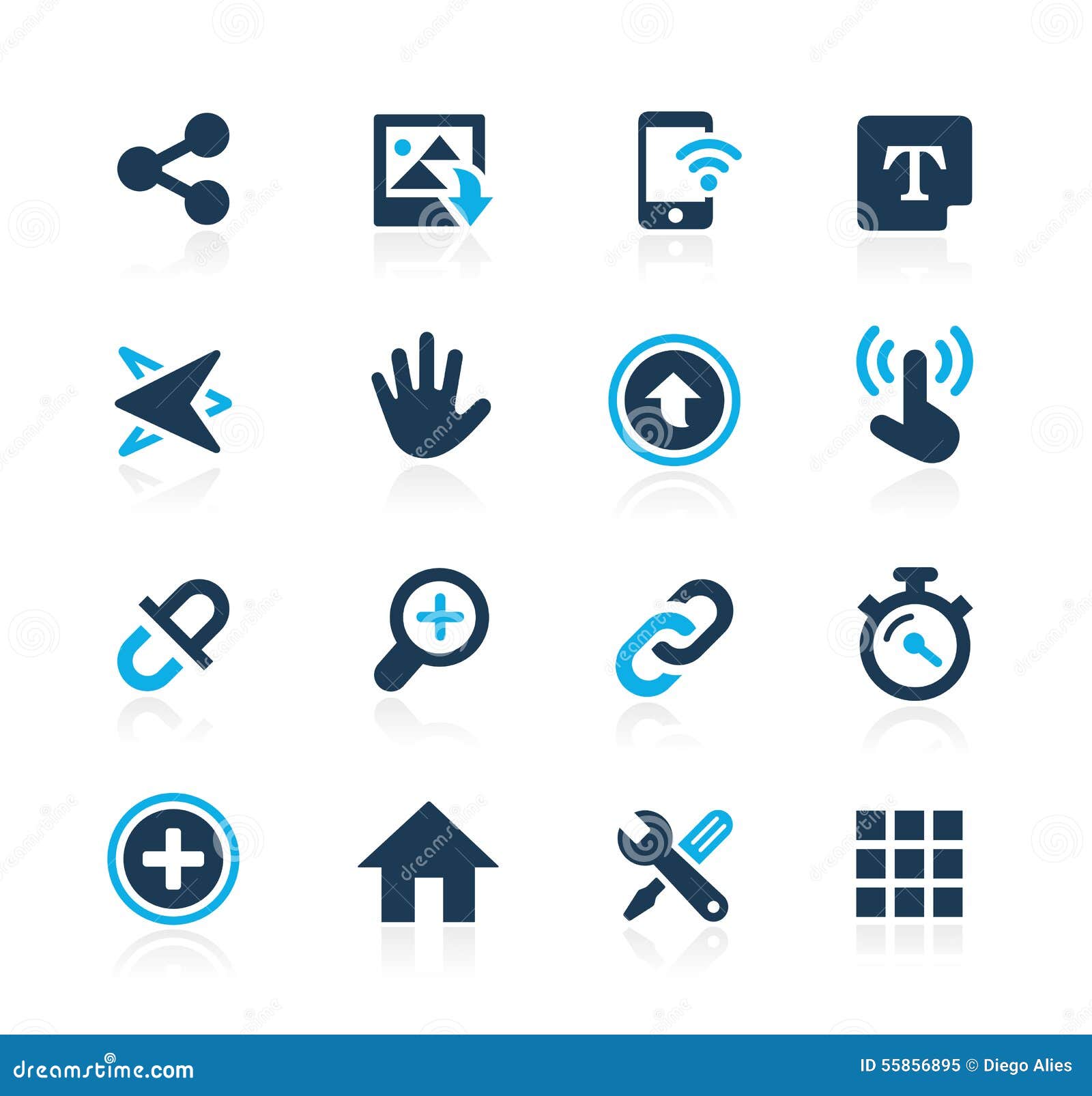 System Icons Interface Azure Series Stock Vector - Illustration of ...