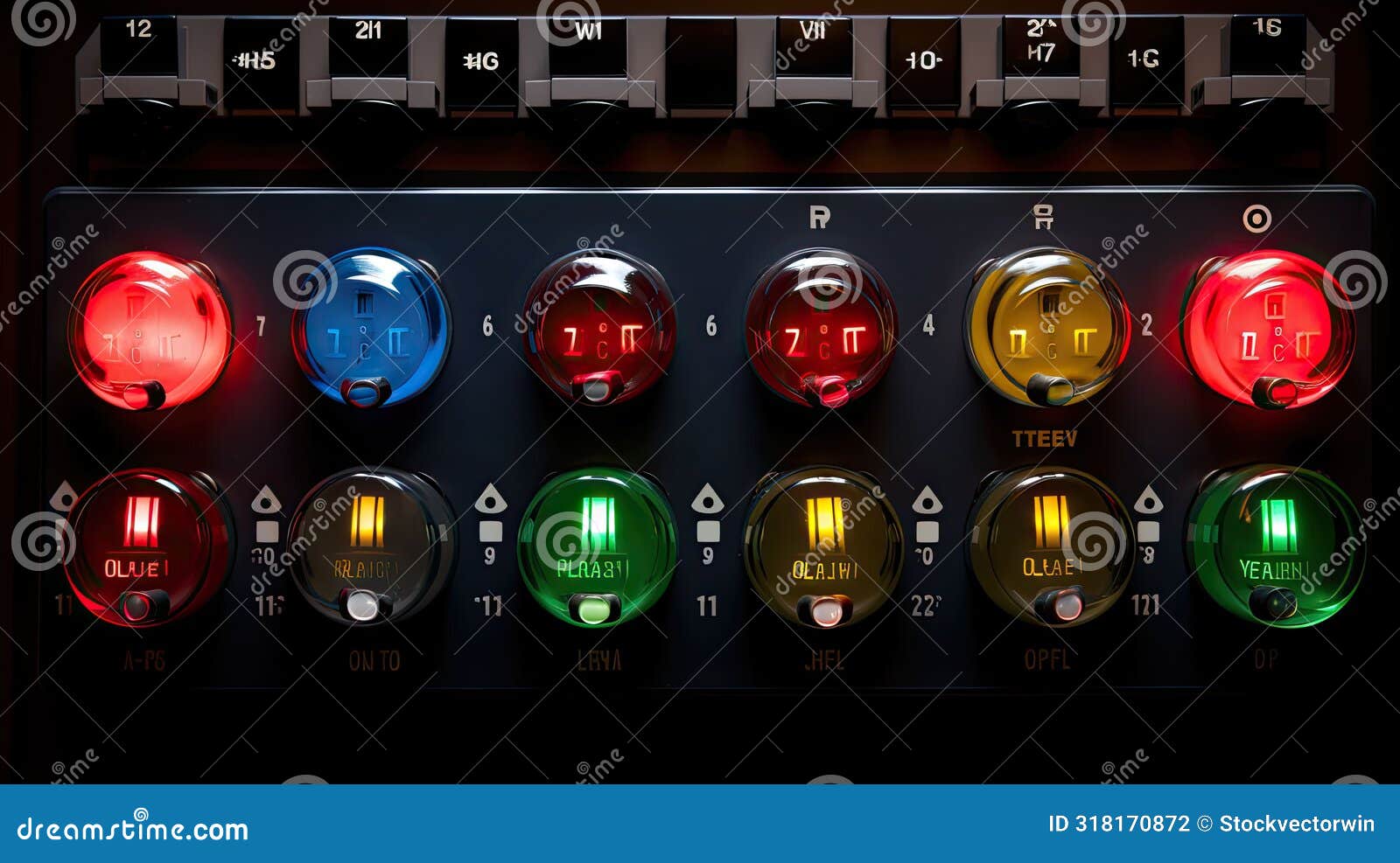 System indicator lights stock illustration. Illustration of signal ...