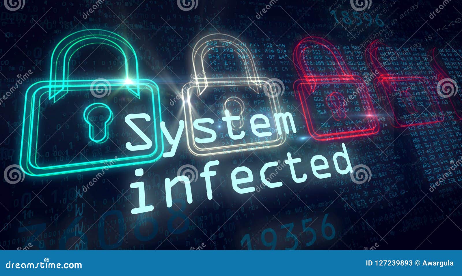 System infected concept stock image. Image of computer - 127239893