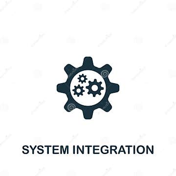 System Integration Icon. Monochrome Simple Product Management Icon for ...