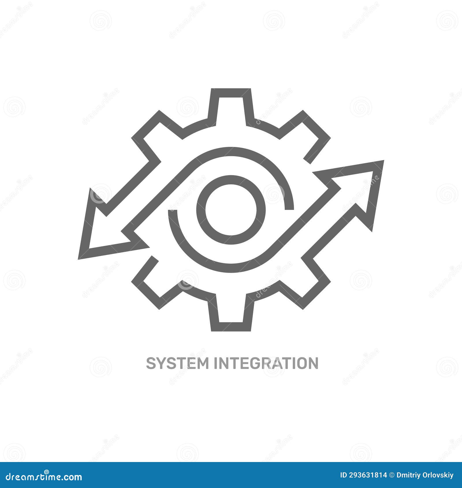 System Integration Symbol. Technical Solutions in Industry. Automation ...