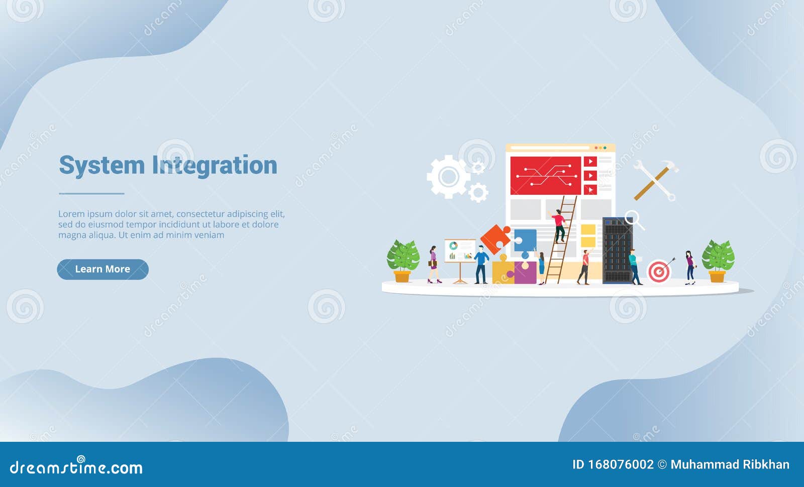 System Integration Technology for Website Template or Landing Homepage ...