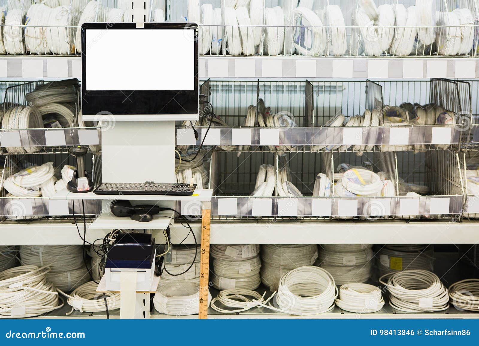 System for inventory stock photo. Image of monitor, electric - 98413846
