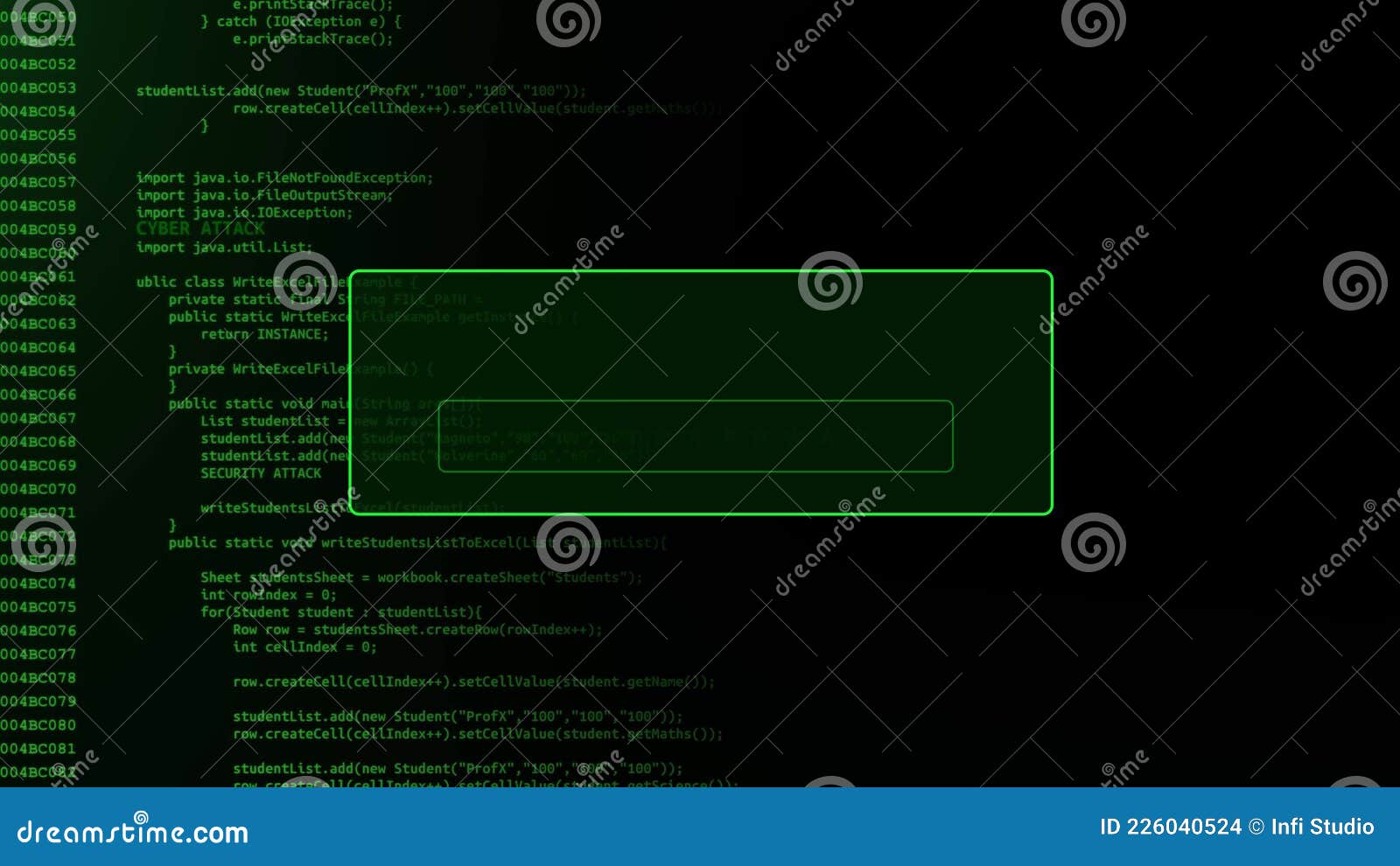System Login Animation Of Entering Password On Computer Screen With