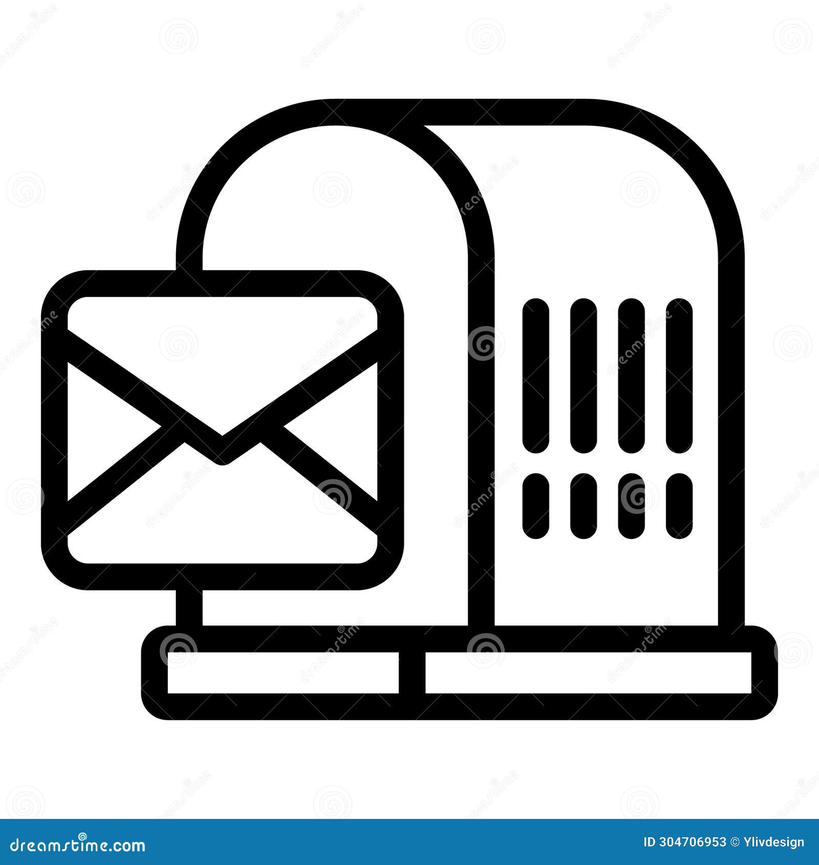 System Mail Icon Outline Vector. Model Price Plan Stock Vector ...