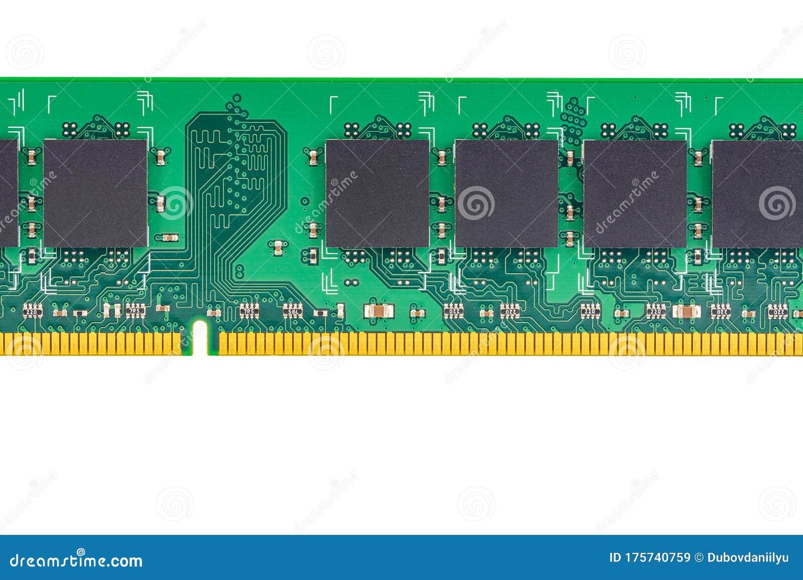 System Main Memory Random Access Memory Computer Detail Close Up High Resolution Isolated