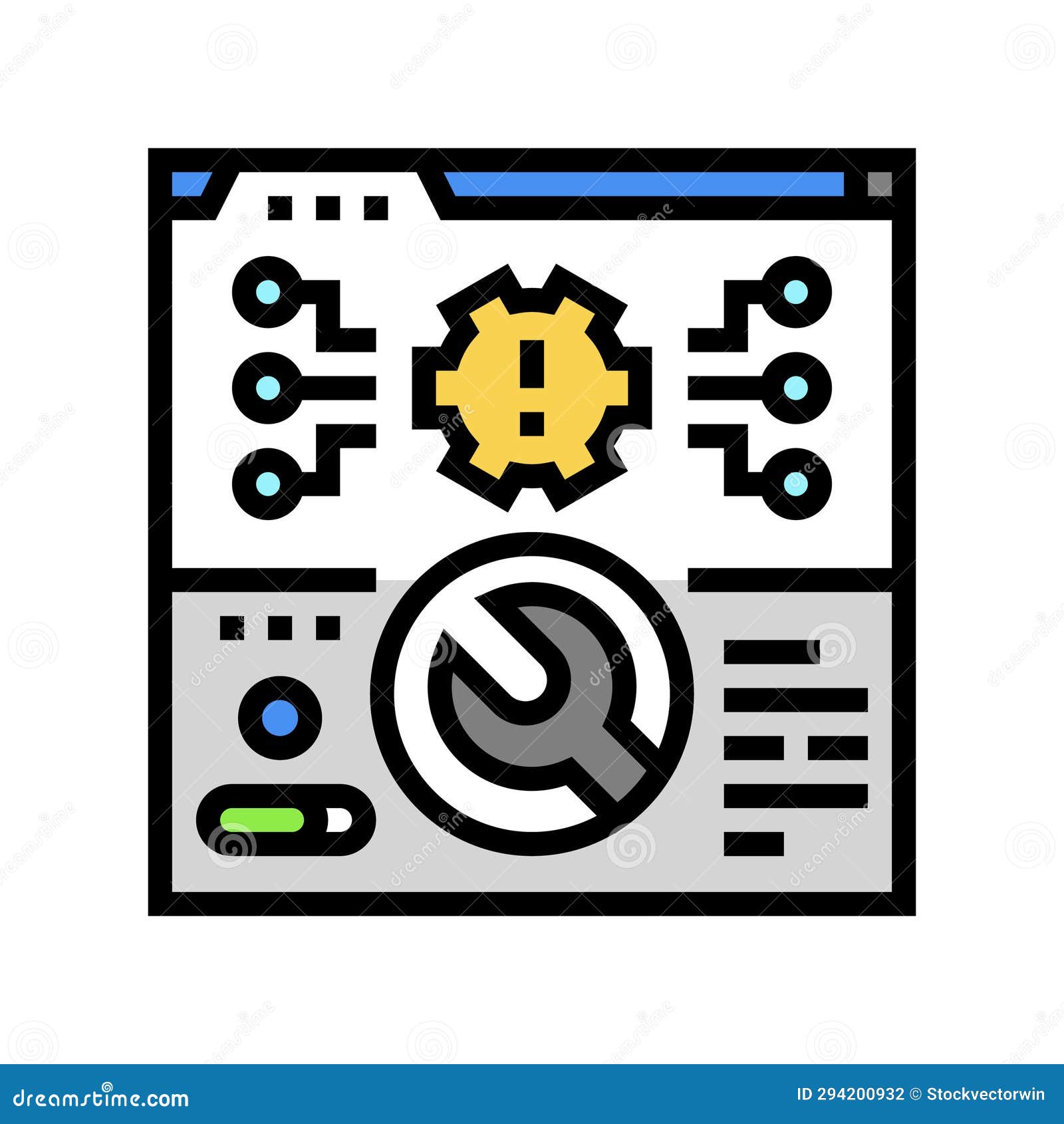 System Maintenance Analyst Color Icon Vector Illustration Stock Vector ...
