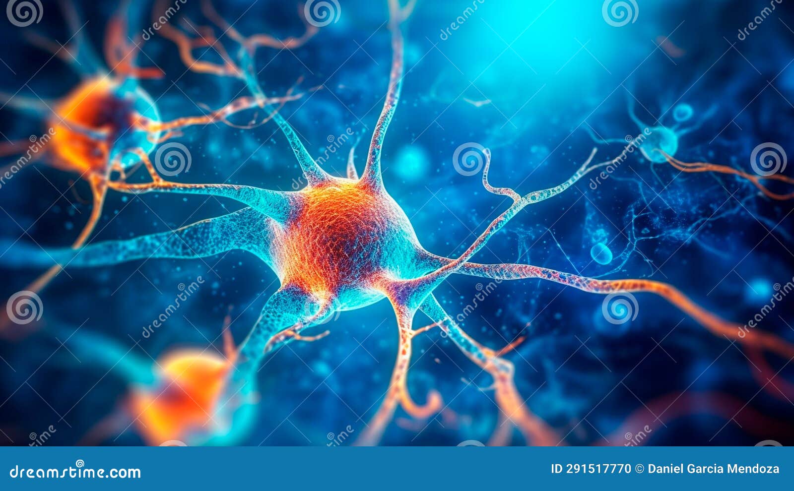 System Neuron of Brain with Synapses and Electrical Activity ...