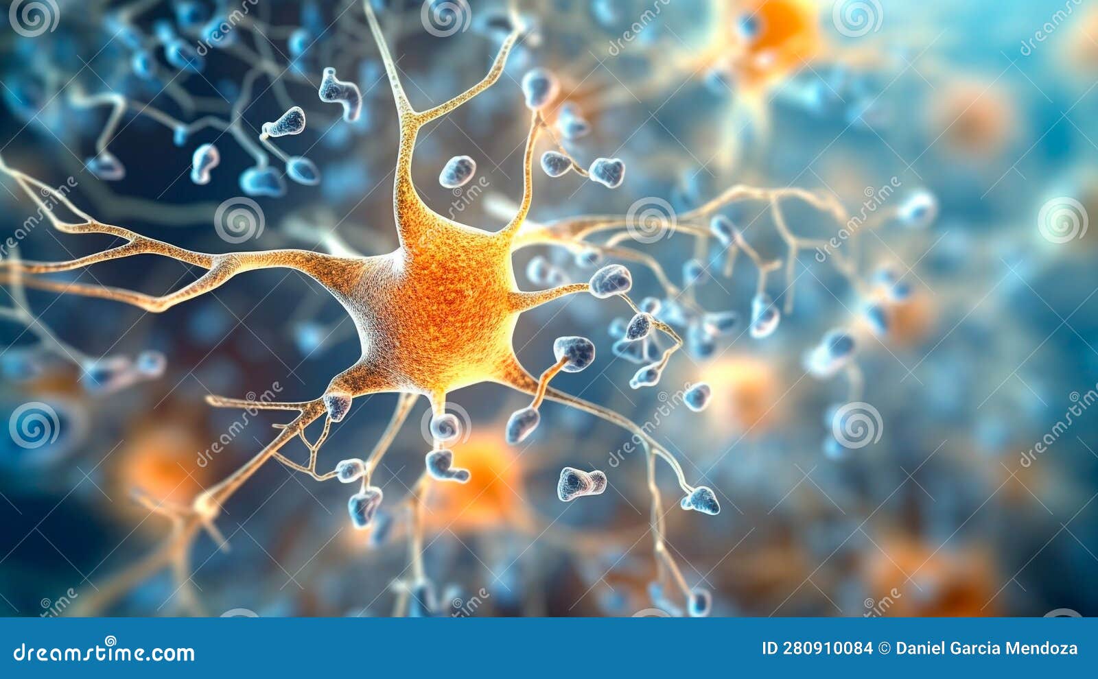 Neuron Synapses, Synaptic Transmissions In Human Brain In Futuristic ...