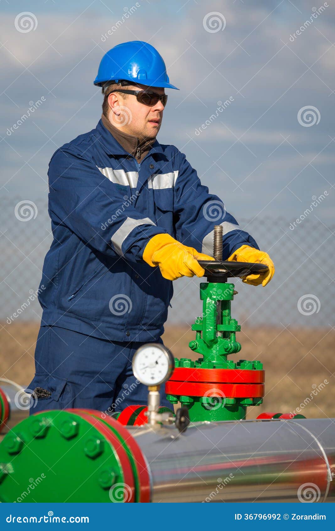 System Operator in Oil and Gas Production Stock Photo - Image of ...
