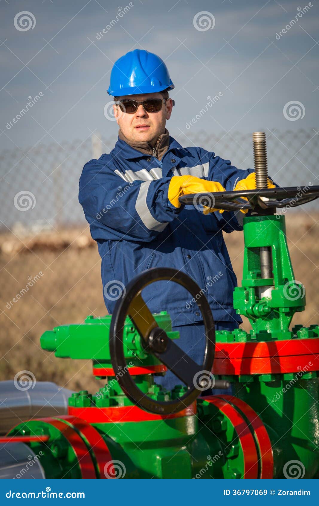 System Operator in Oil and Gas Production Stock Image - Image of male ...