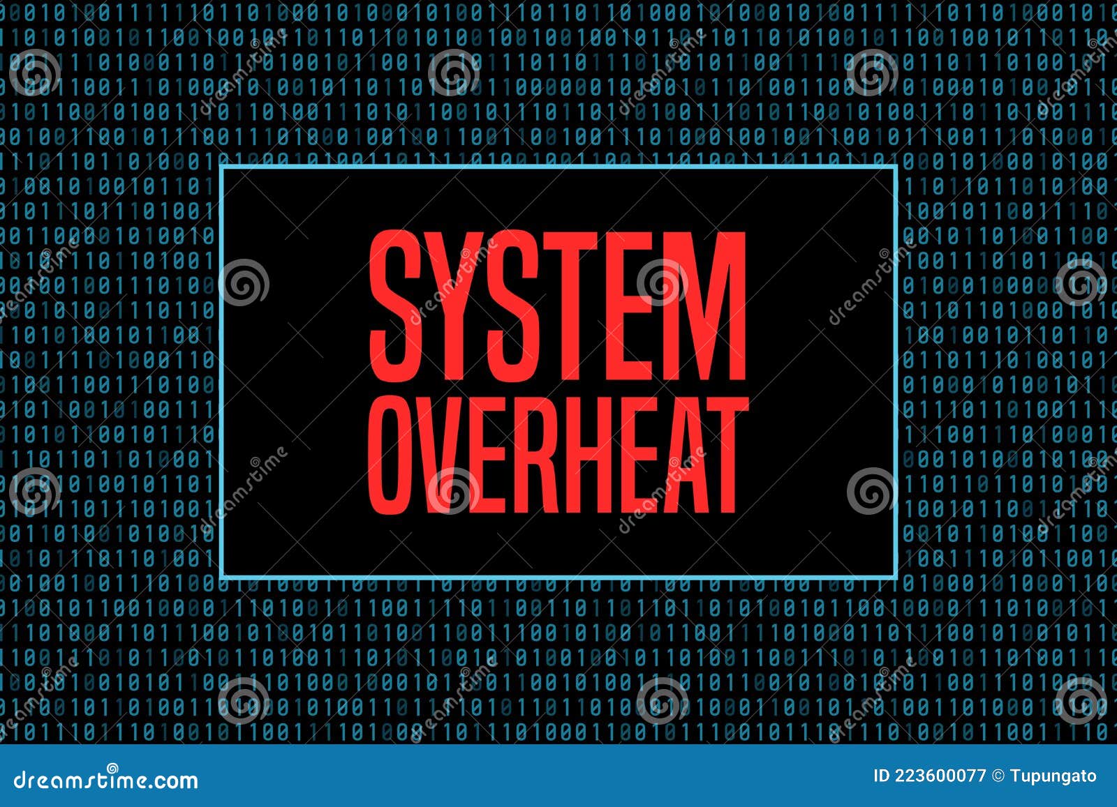 System Overheat Warning Screen Stock Vector - Illustration of issue ...