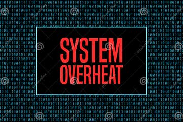 System Overheat Warning Screen Stock Vector - Illustration of issue ...